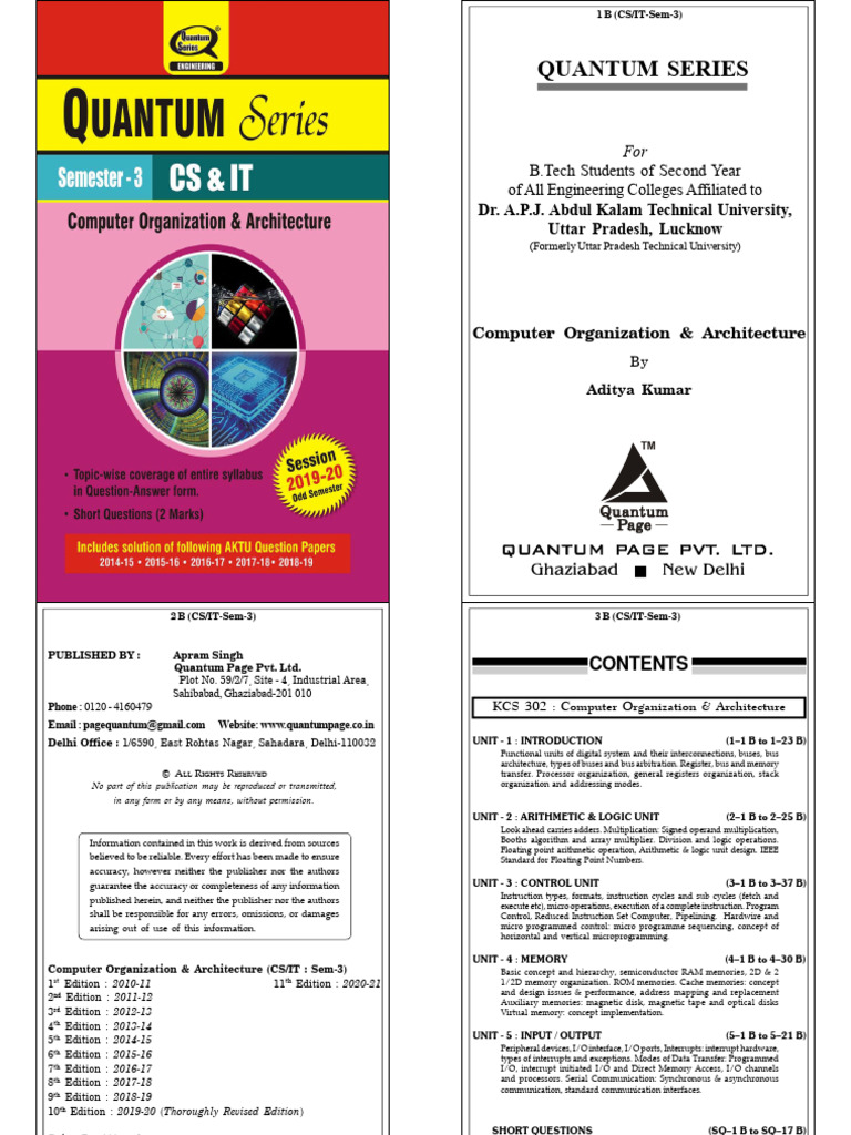 Coa Notes Aktu | PDF | Computer Data Storage | Input/Output Coa Notes Aktu | PDF | Computer Data Storage | Input/Output