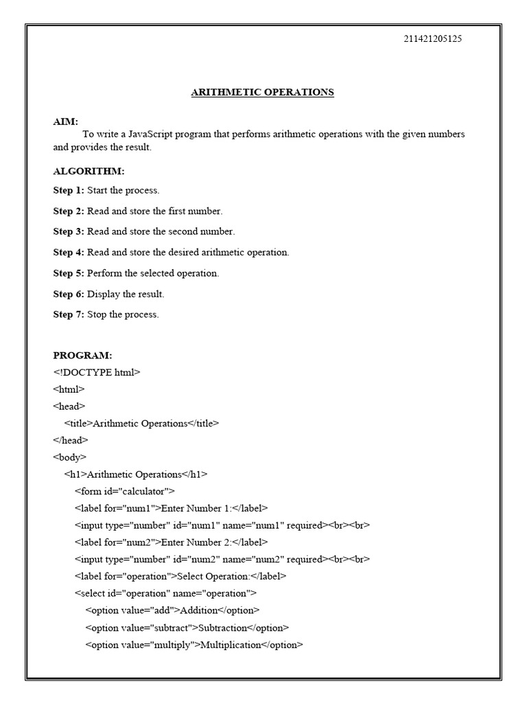 Arithmetic | PDF | Applied Mathematics | Theoretical Computer Science