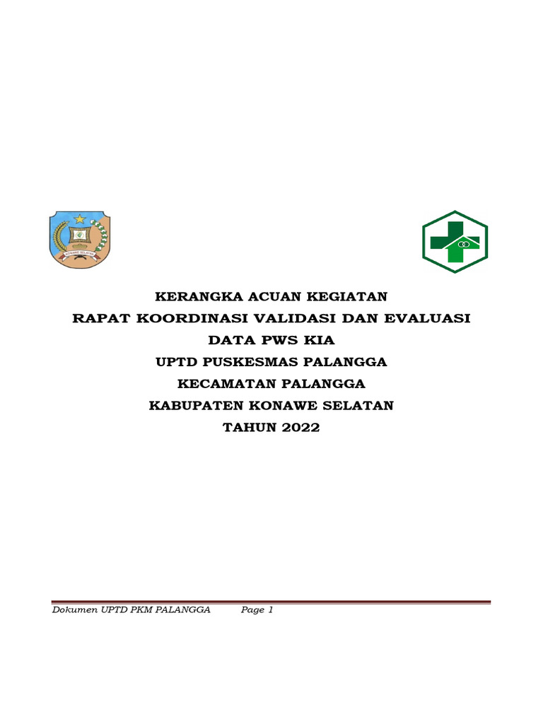 Kak Rapat Validasi PWS Kia | PDF | Bisnis | Pengelolaan Keuangan & Uang