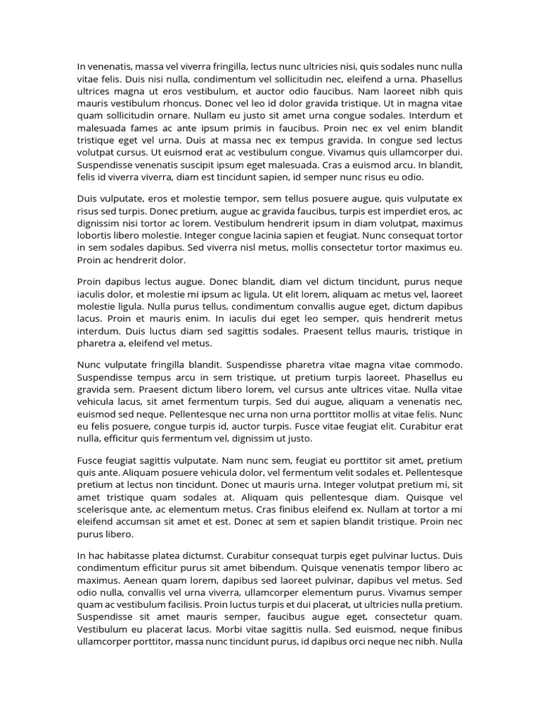 Análise de Venenatis e Fringilla | PDF