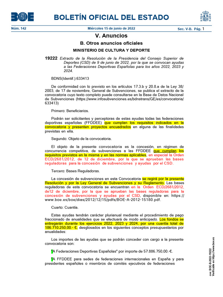 BOE-B-2022-19222 | PDF | Gobierno
