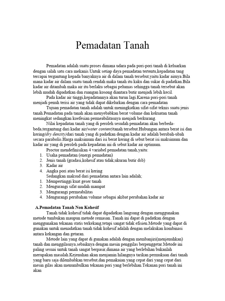 Pemadatan Tanah | PDF