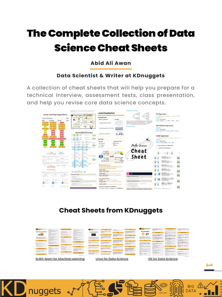 The Complete Collection of Data Science Cheatsheets KDnuggets | PDF The Complete Collection of Data Science Cheatsheets KDnuggets | PDF