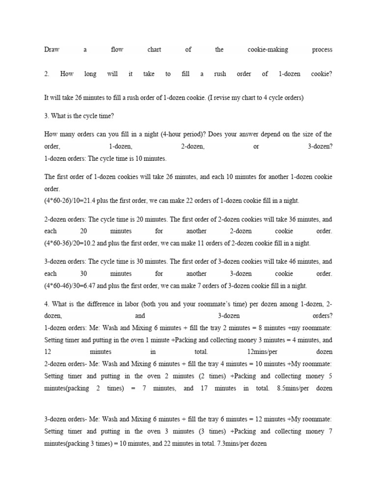 Cookie Manufacturing Process Flowchart | PDF