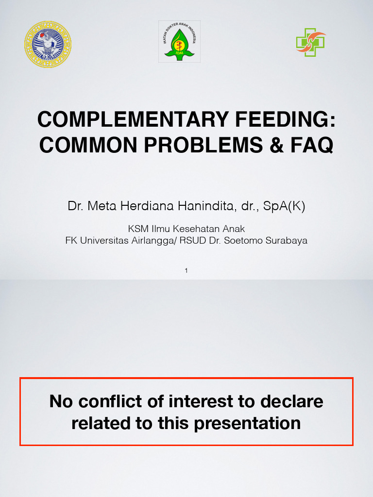 Complementary Food, Common Problems and FAQ | PDF | Breast Milk ...