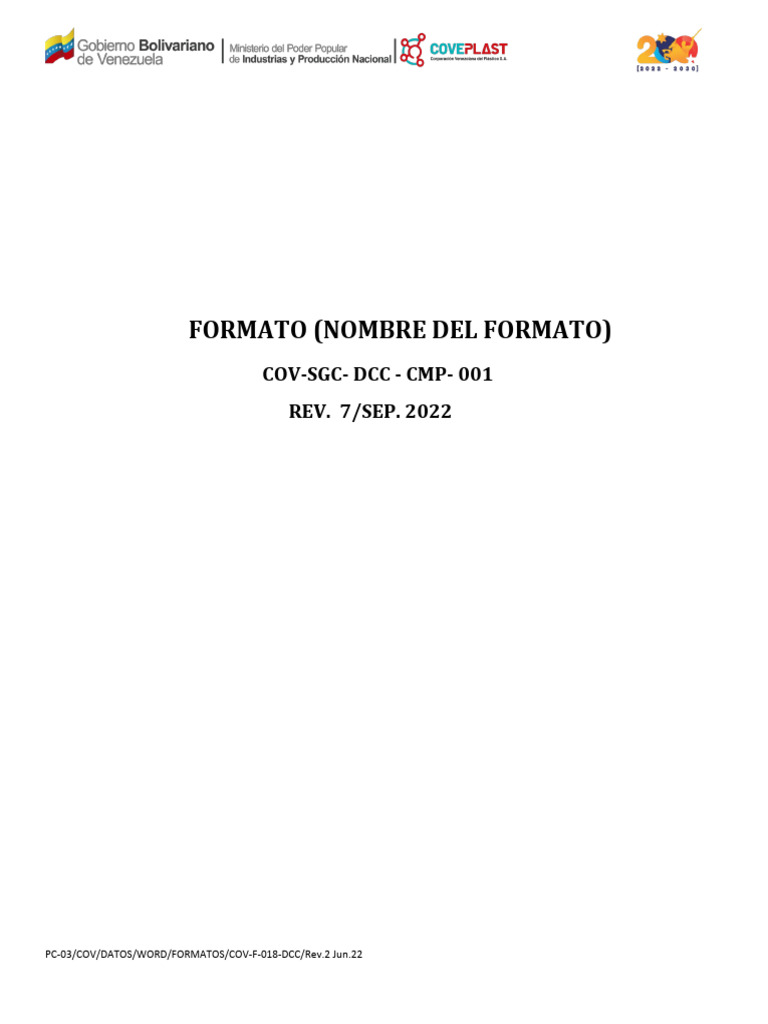 Plantilla para Formatos | PDF