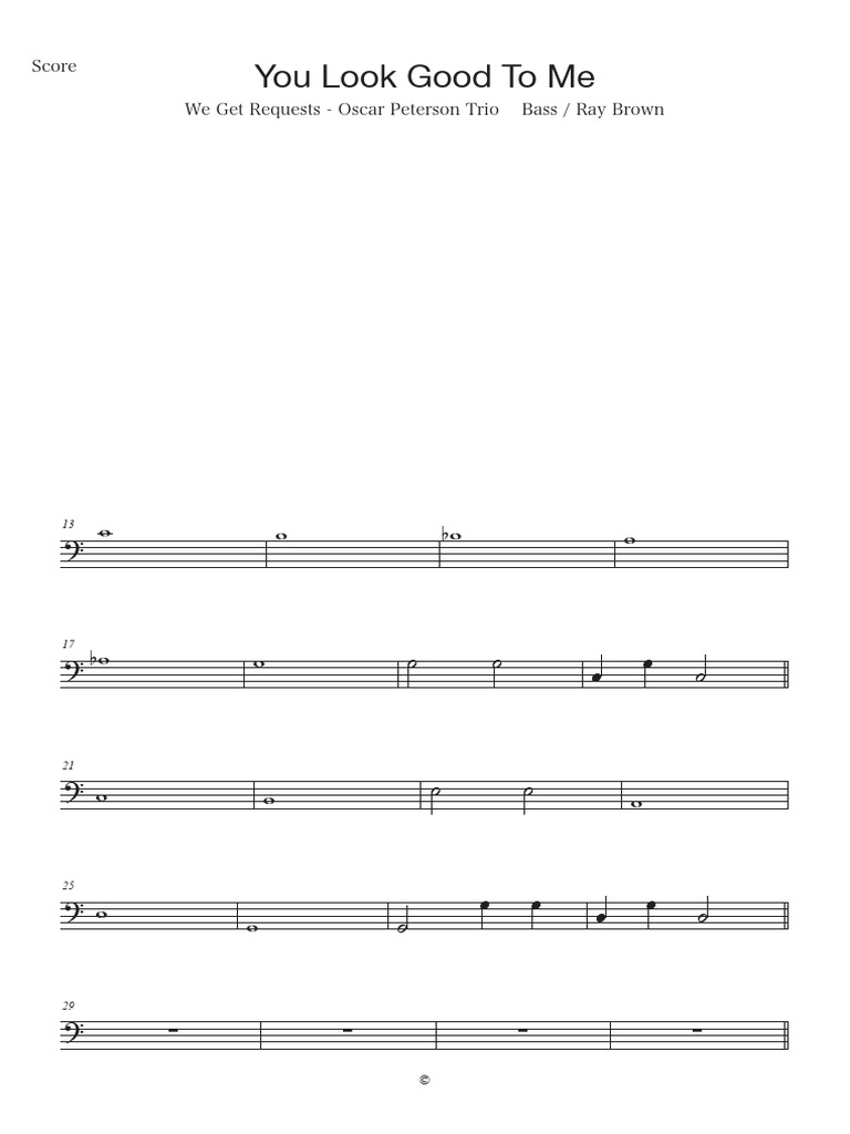You Look Good To Me - Score | PDF