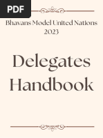 MUN Delegate Handbook | PDF | United Nations | International Relations
