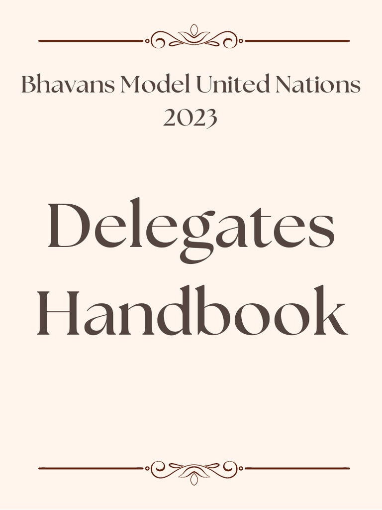Delegate's Handbook | PDF | Committee