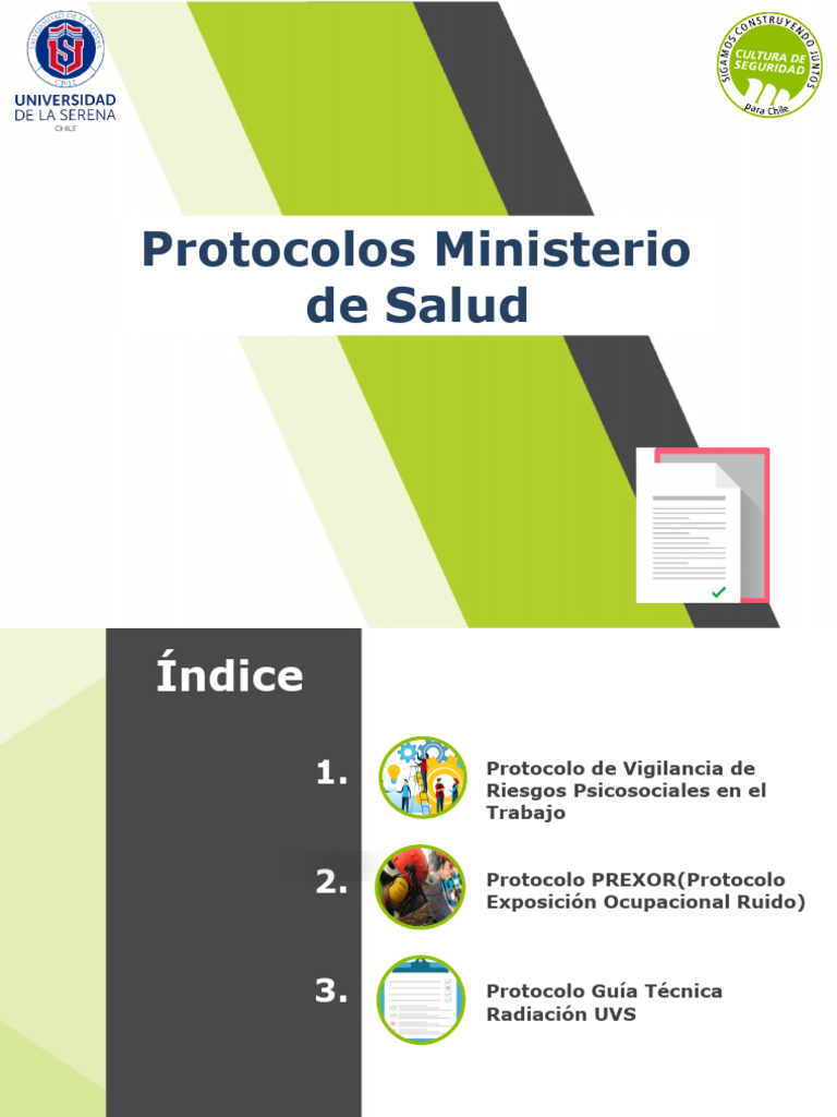 Protocolos MINSAL - Prexor, UVS, Psicosocial | PDF