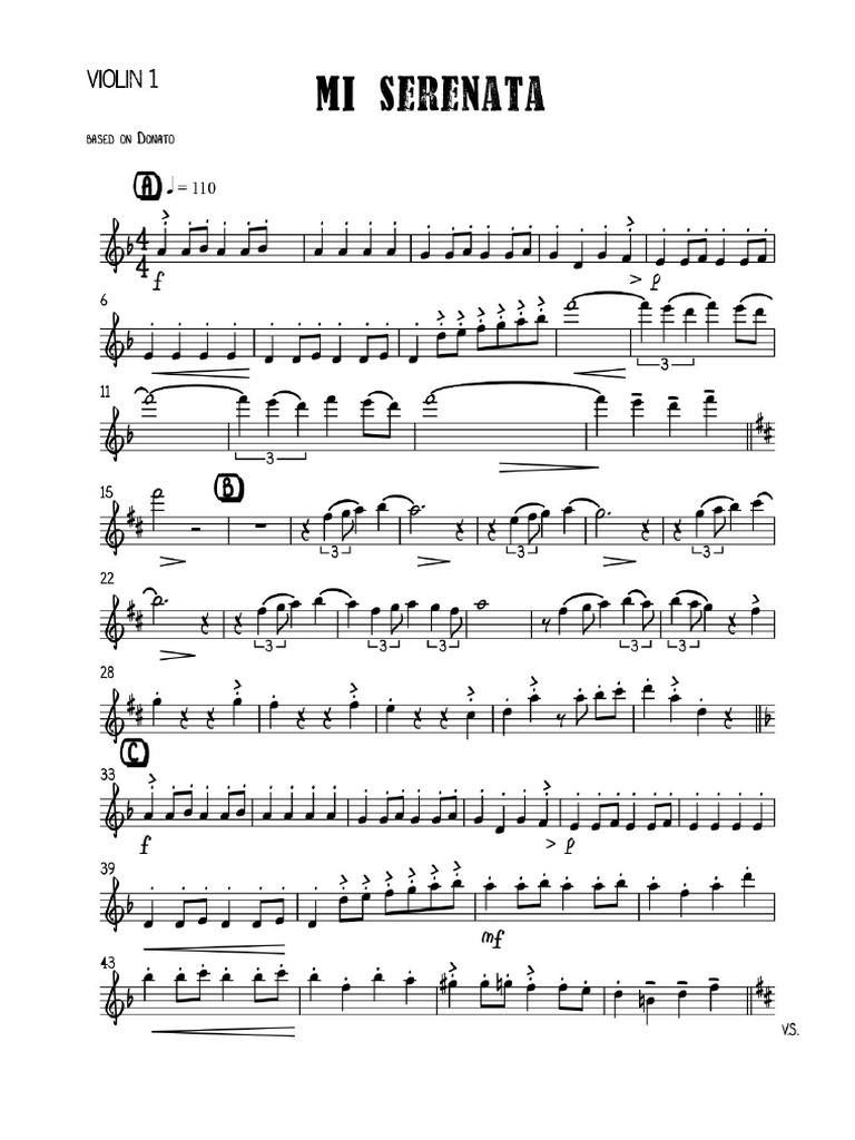 Mi Serenata - Violin1 | PDF