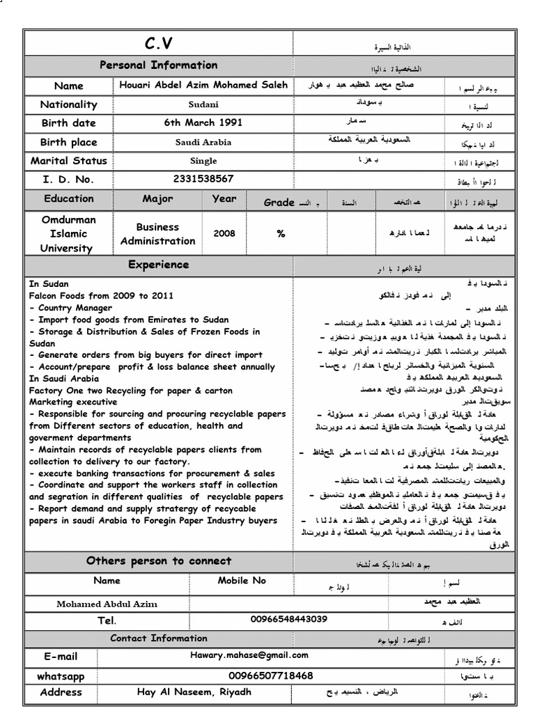 Hawary Abdul Azim CV | PDF