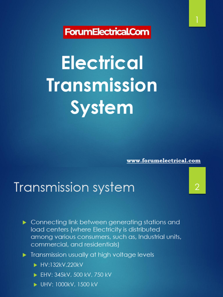 Electrical Transmission System Overview | PDF | Science & Mathematics