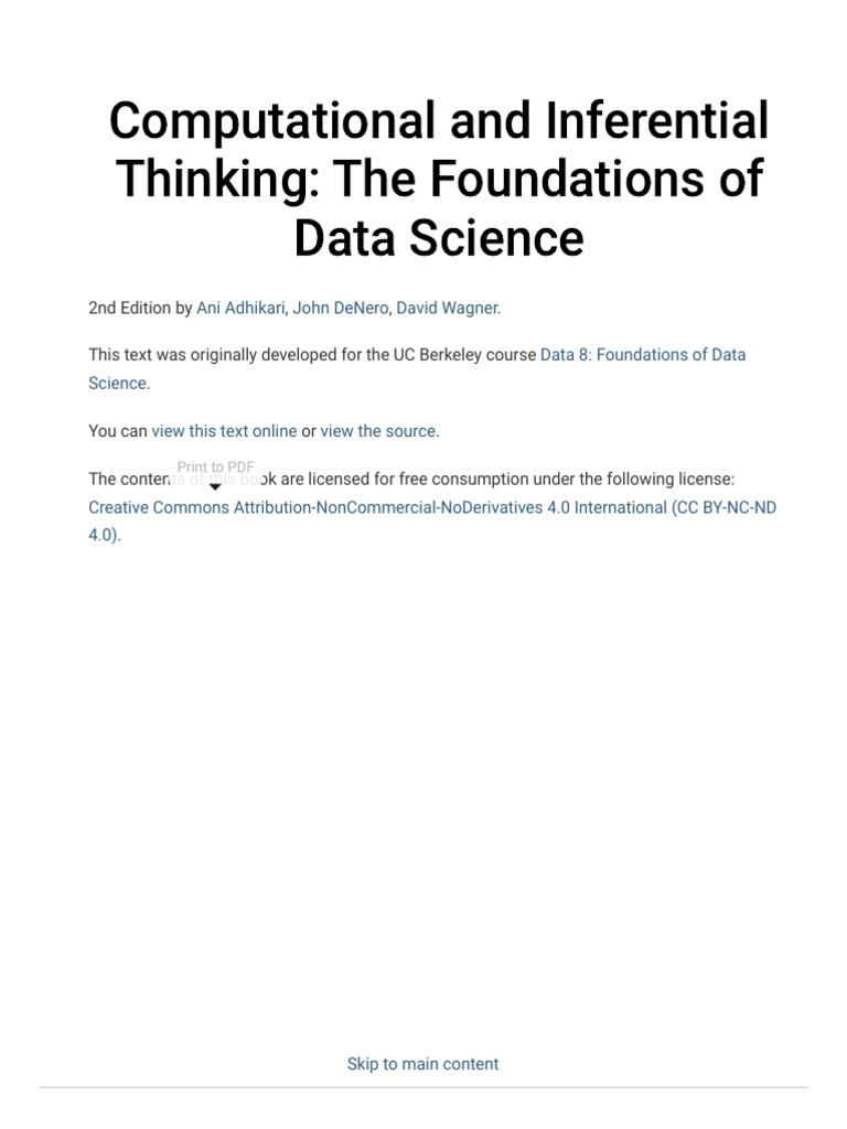 Computational and Inferential Thinking - The Foundations of Data Science - Computational and ...