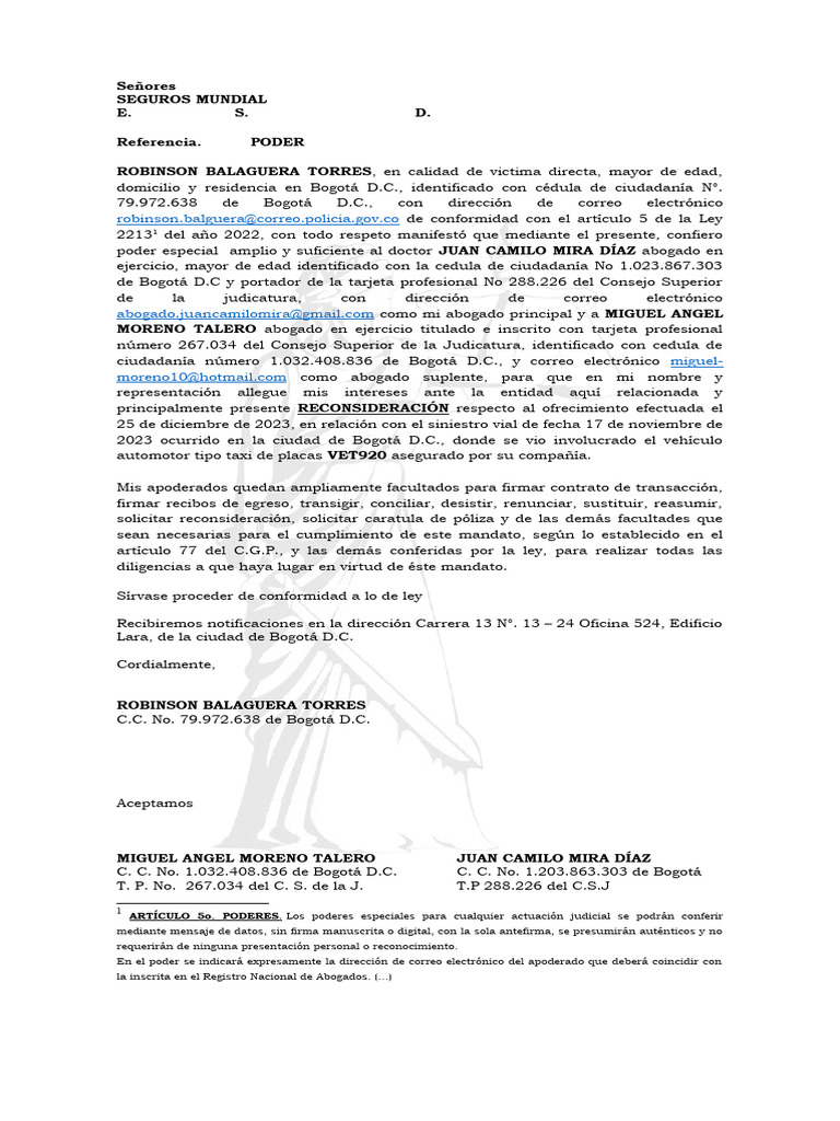 PODER | PDF | Bogotá | Gobierno