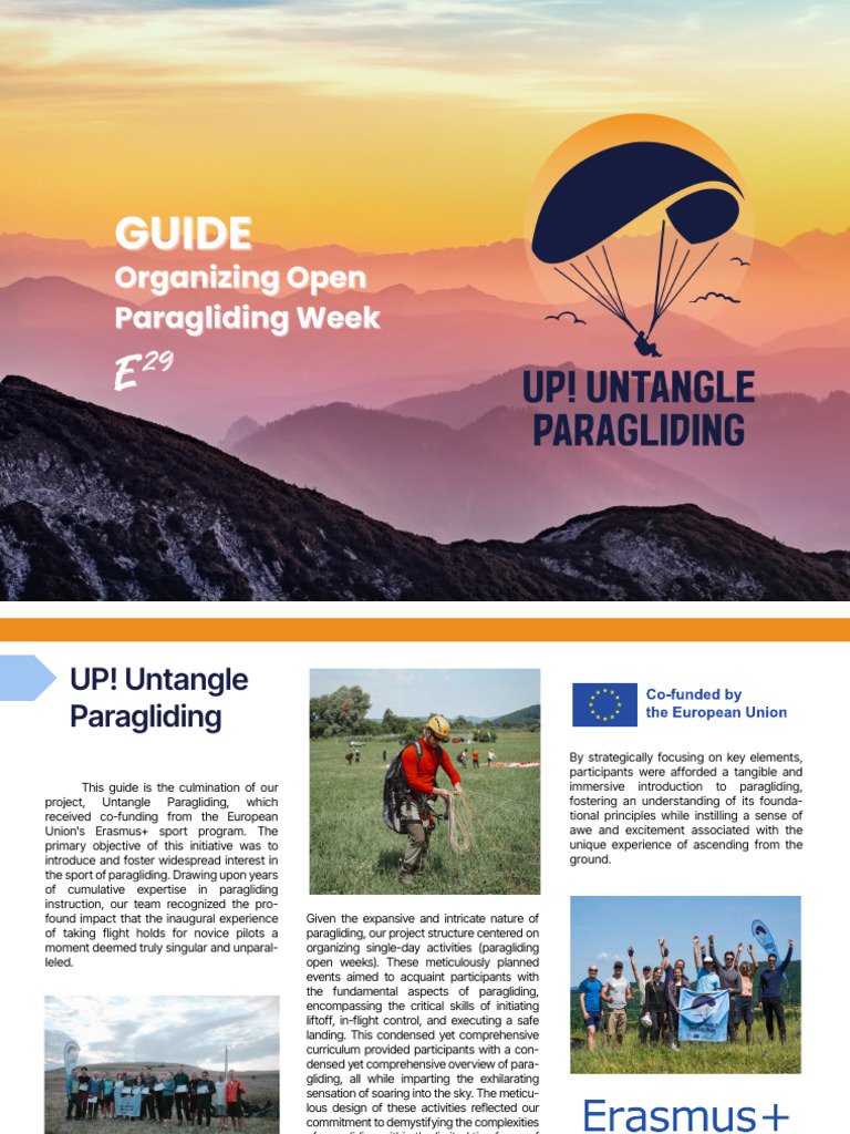 UP - Untangle Paragliding - Guide - Organizing Paragliding Open Week | PDF | Gliding | Communication