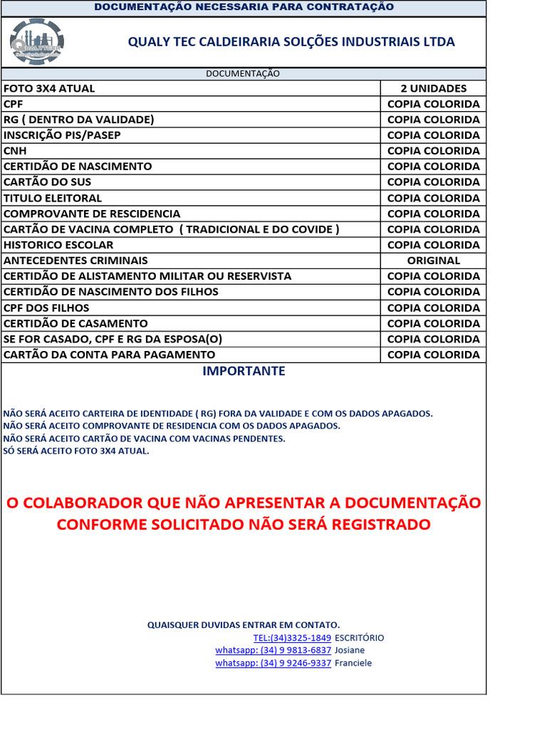 Documentos para Registro | PDF