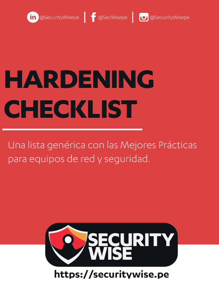 Security Wise Hardening Checklist 1700280142 Pdf Controlador De Interfaz De Red