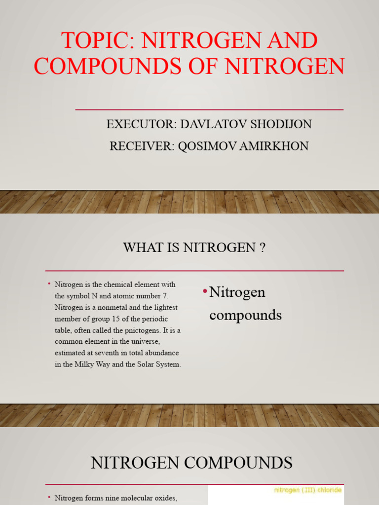 Nitrogen | PDF | Travel