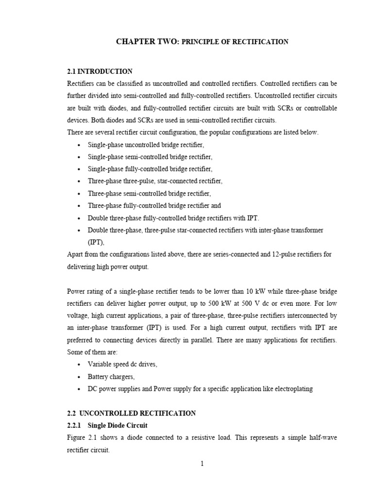 Eee407 2 - Principle of Rectification | PDF