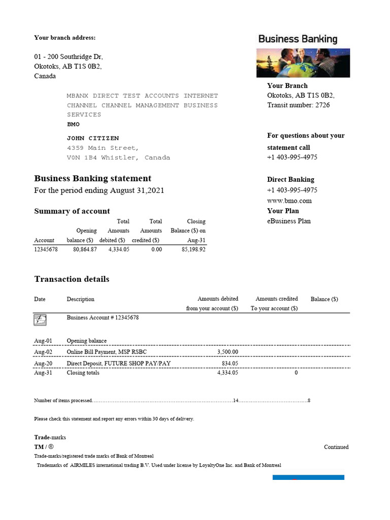 Canada BMO Bank of Montreal | PDF