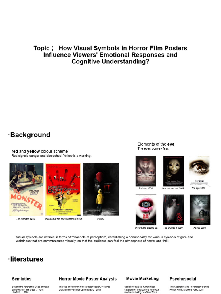 Visual Symbols in Horror Movie Posters | PDF | Science & Mathematics
