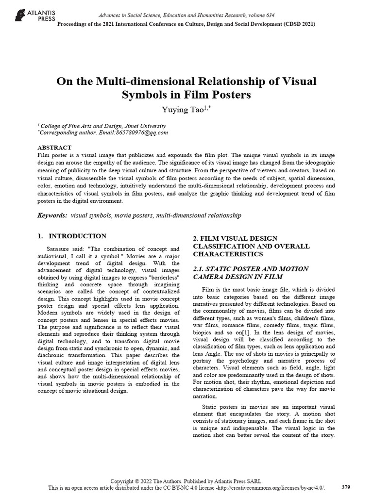 Visual Symbols in Film Posters | PDF | Design | Image