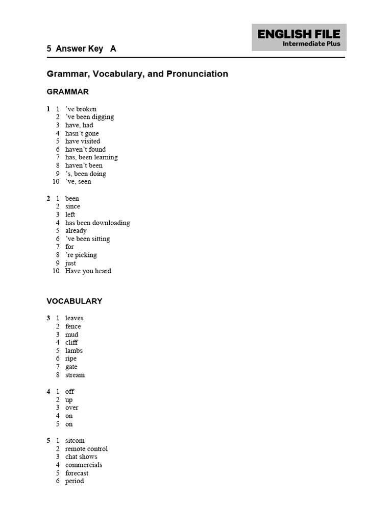 Ef3e Intplus Filetest 05 Answerkey Pdf Vocabulary Communication