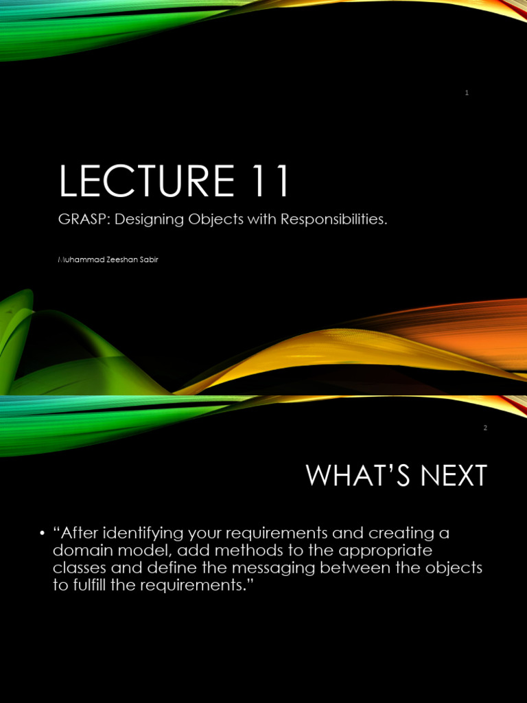 Lecture 11 GRASP | PDF | Self-Improvement