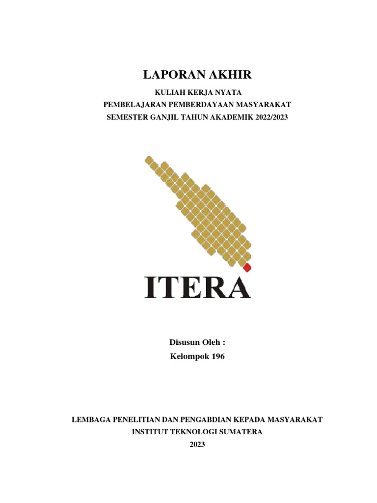 Nadhira Adela Putri - Laporan Akhir - Kelompok 196 - Sinar Pelembang | PDF Nadhira Adela Putri - Laporan Akhir - Kelompok 196 - Sinar Pelembang | PDF