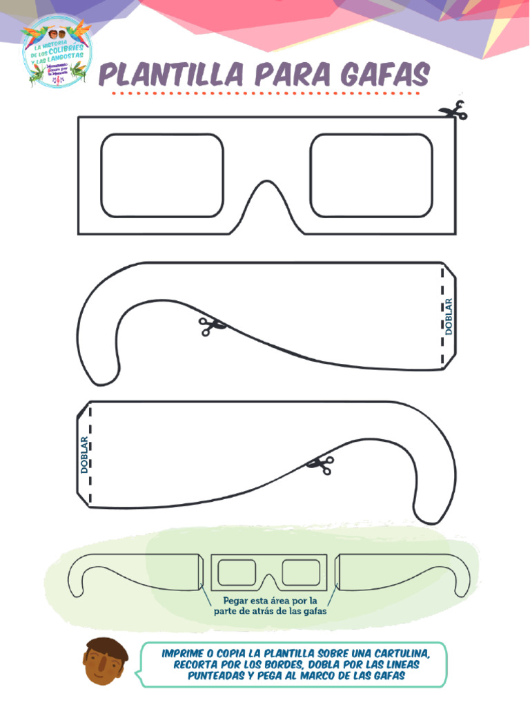 MOLDE GAFAS - Plantilla-Para-Elaborar-Gafas | PDF