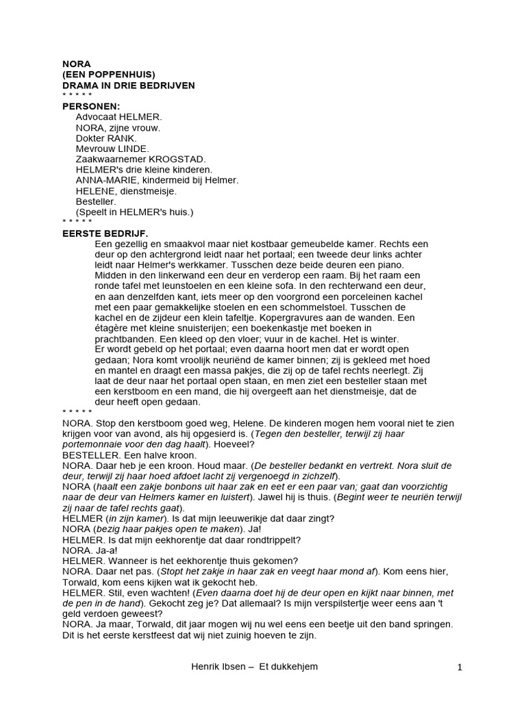 Et Dukkehjem På NDL | PDF