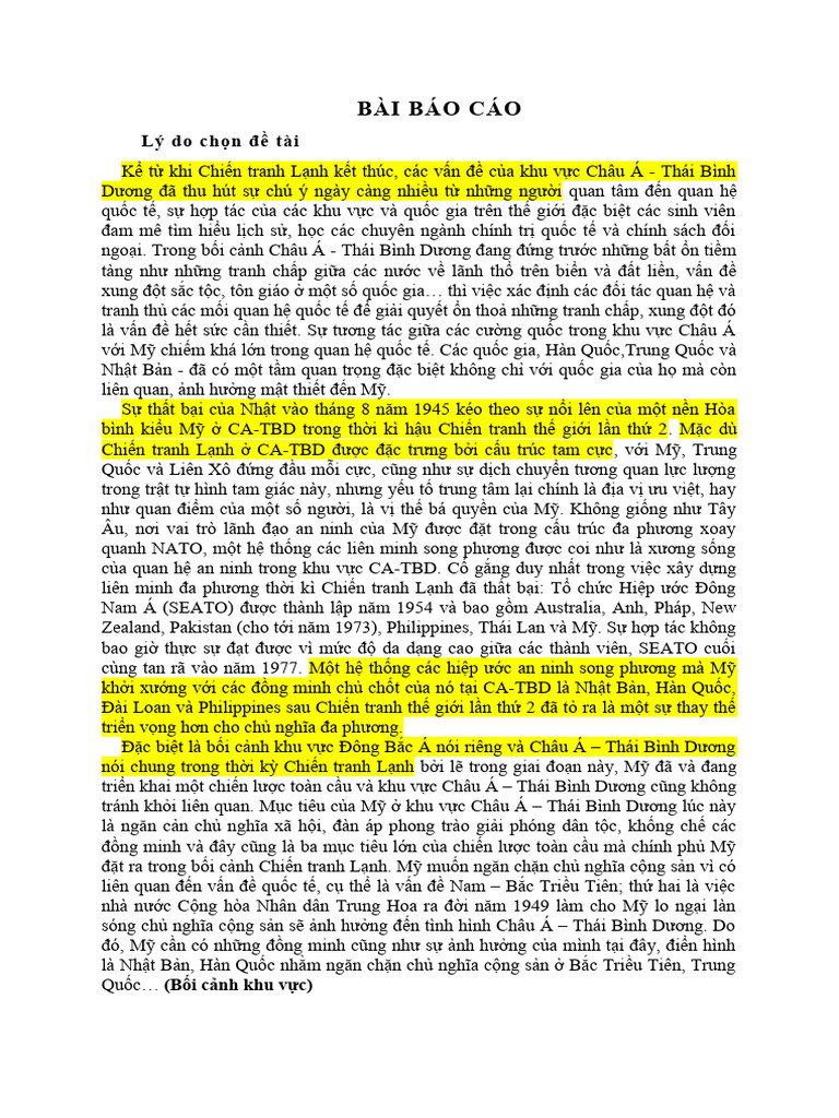 Bài Báo Cáo | PDF