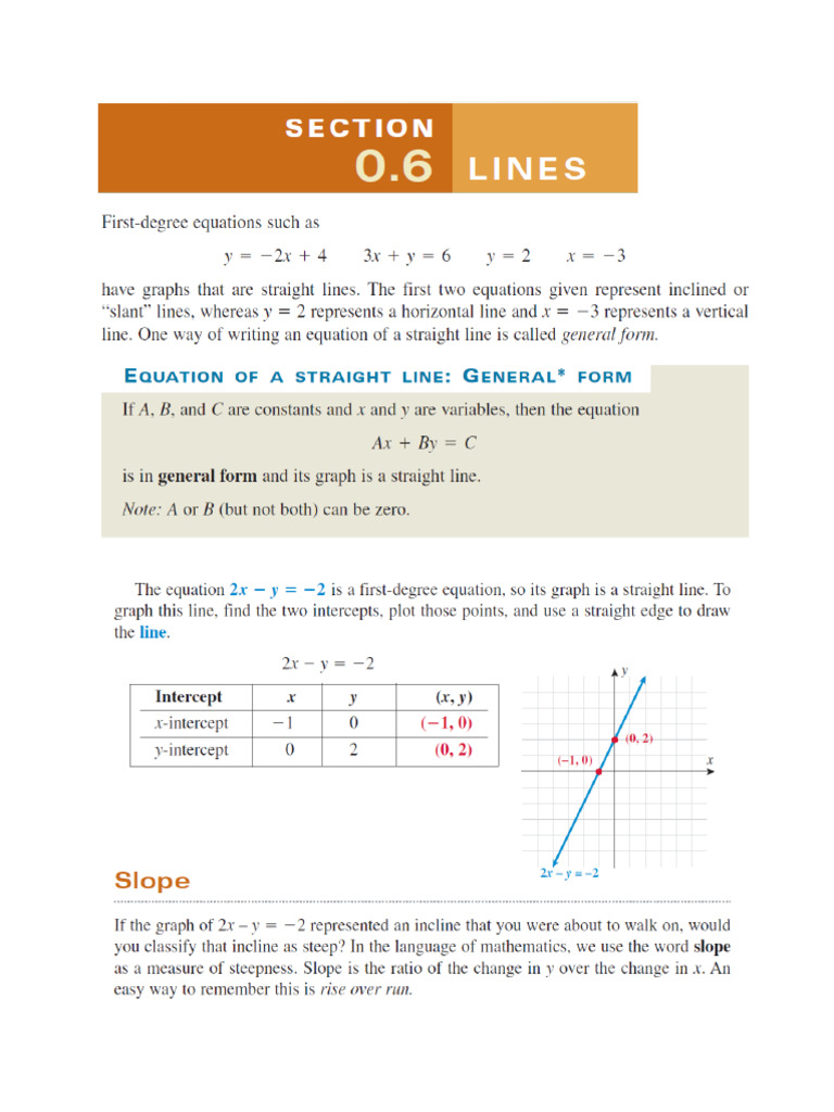 Straight Lines | PDF