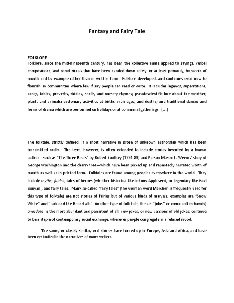 Understanding Folklore and Folktales | PDF