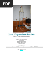 TP 3 M.D.C. L'équivalent de Sable | PDF | Matériaux de construction | Chimie