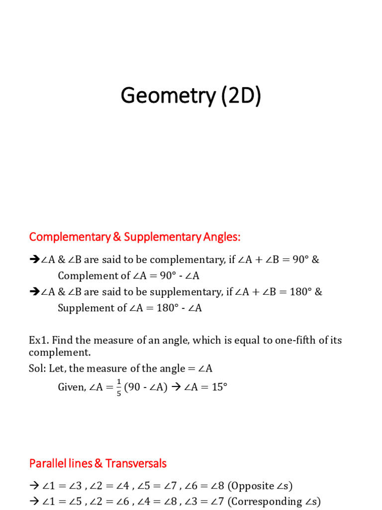 Geometry (2D) | PDF | Euclidean Geometry | Mathematics