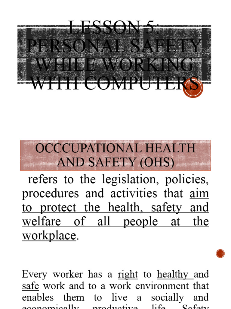 Personal Safety Guidelines for PC Work | PDF