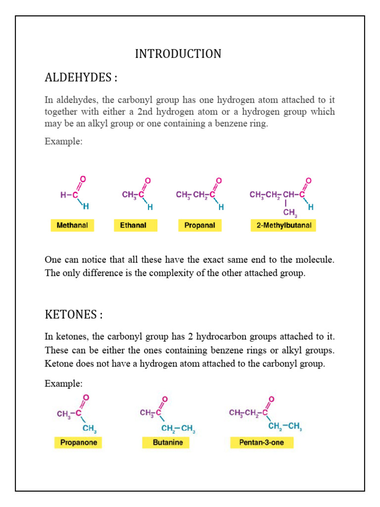 Aldehydes and Ketones | PDF | Functional Group | Aldehyde
