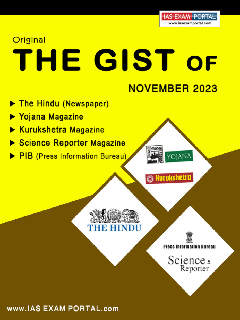 The Gist NOV 2023 - IAS EXAM PORTAL | PDF | Climate Change | Sustainability
