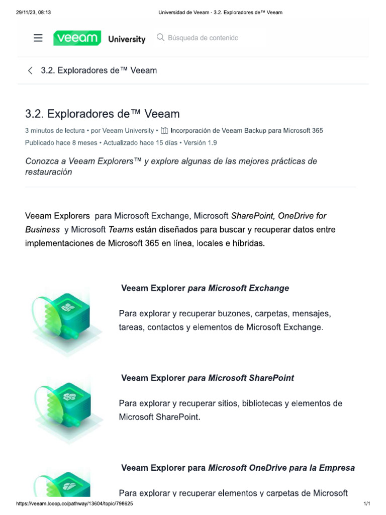 3.2. Exploradores De™ Veeam | PDF