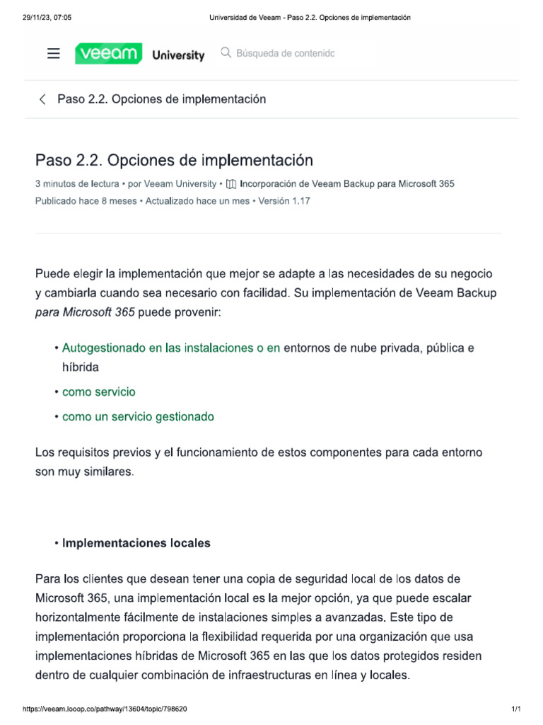 Paso 2.2. Opciones de Implementación | PDF