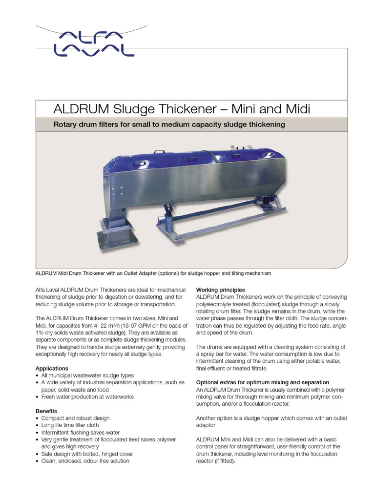 Aldrum Sludge Thickener | PDF