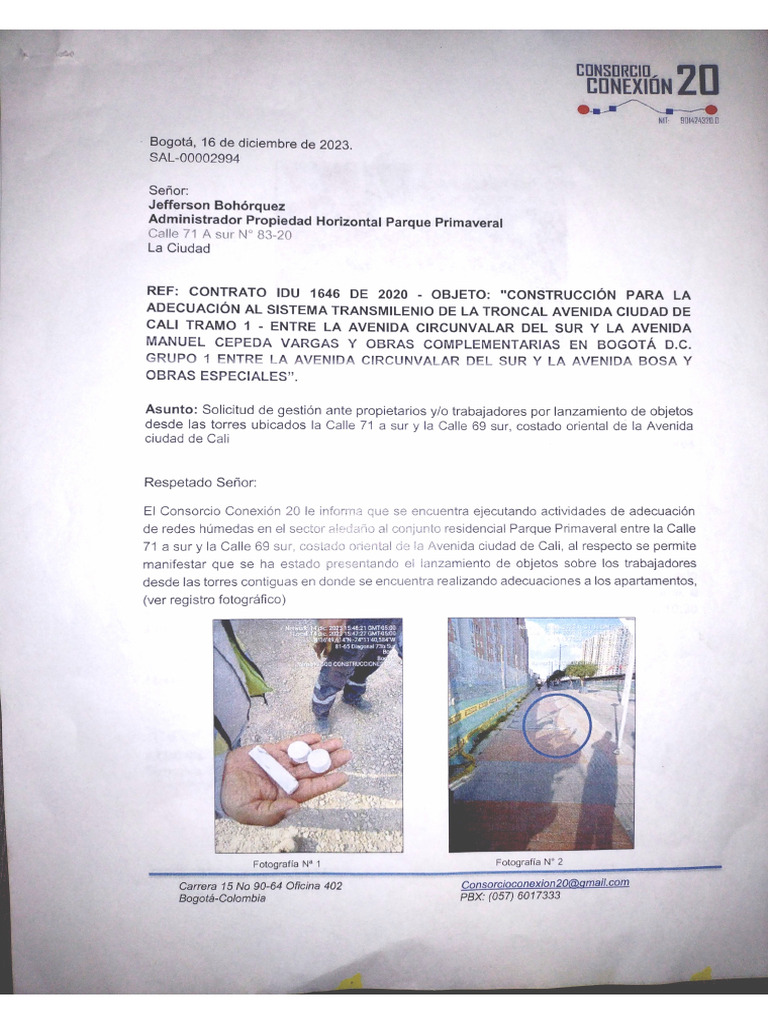 Comunicado IDU | PDF