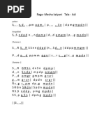 Raag Malkauns: Notes and Details | PDF | Classical And Art Music Traditions