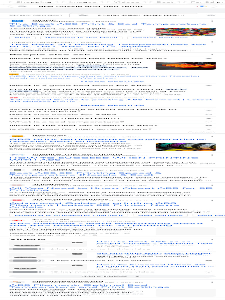 ABS 3D Printing Temp Guide | PDF