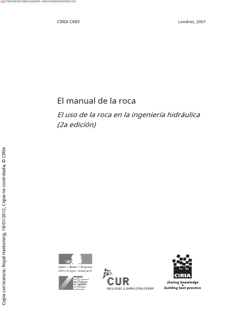 Manual CIRIA C683: Uso de Rocas en Ingeniería | PDF | Ingeniería de ...