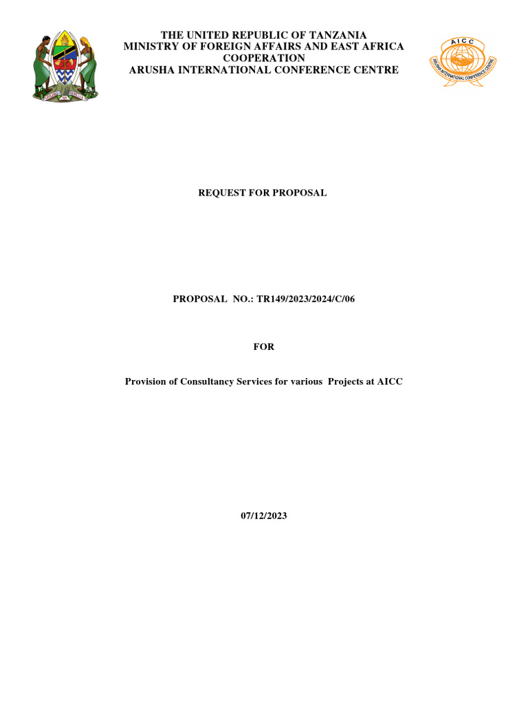 Consultancy Service | PDF | Request For Proposal | Procurement