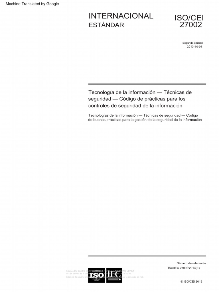 ISO IEC 27002 Code of Practice For Information Security Management ENU ...