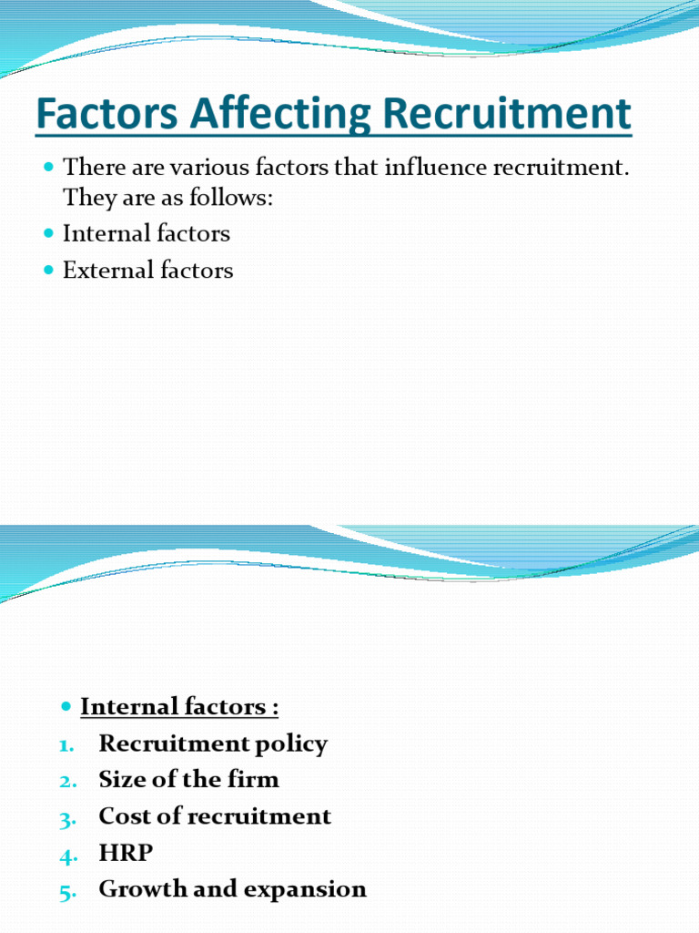 Process and Factors Affecting Recruitment | PDF | Recruitment | Labour Economics